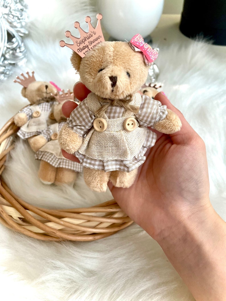 Custom Teddy Bear Keychain, Personalized Gifts, We Can Bearly Wait ...
