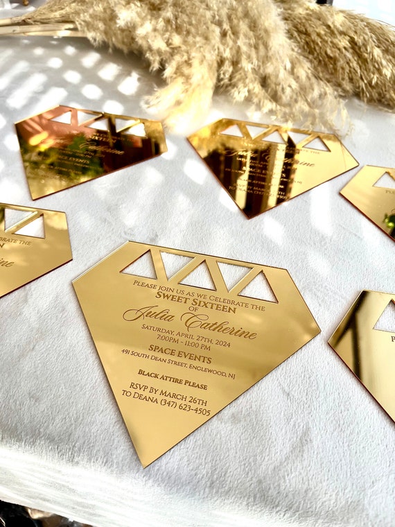 Diamond Shaped Invitation