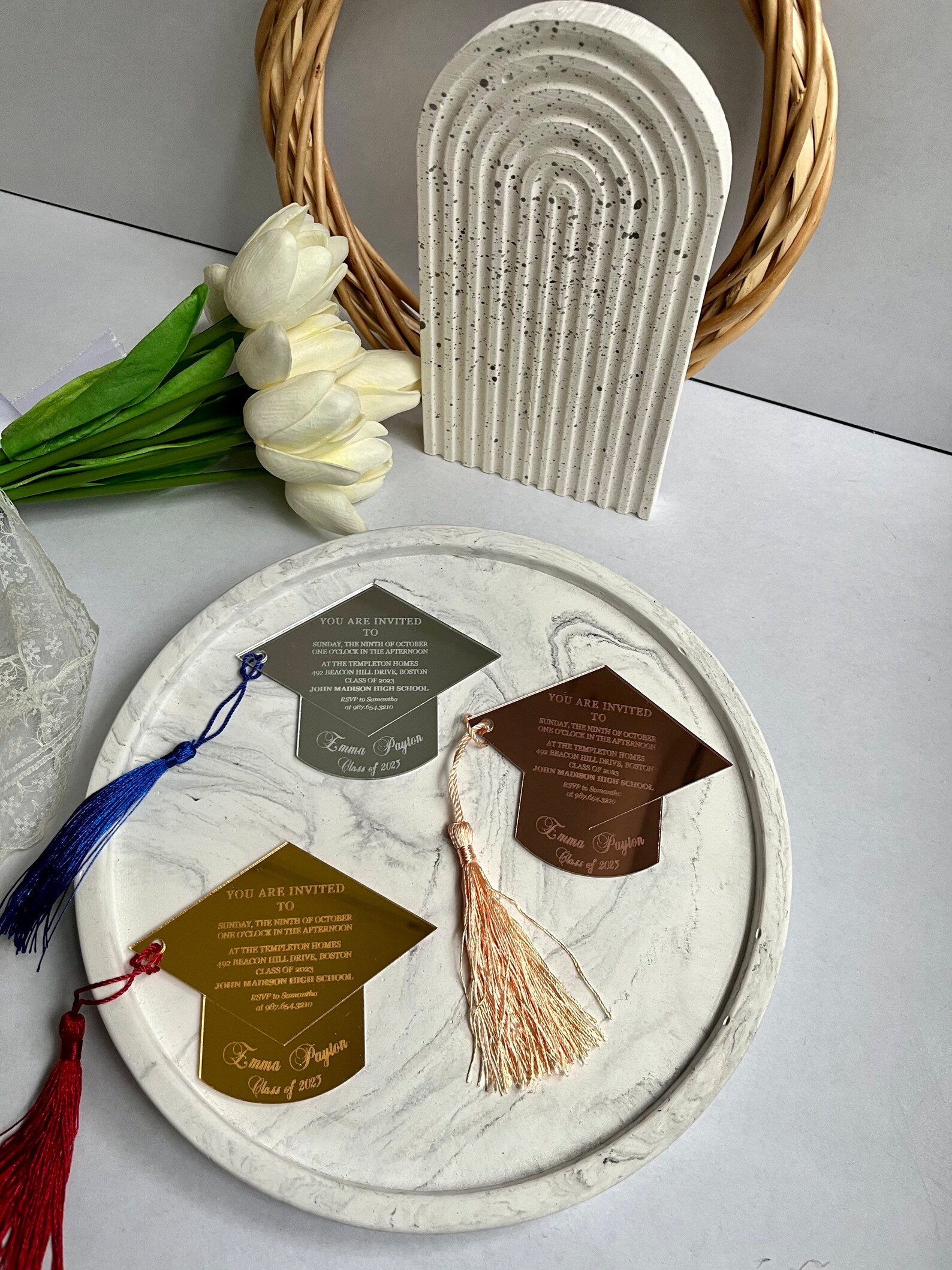 Custom Graduation Invitation Magnet Graduation Cap Class of - Etsy