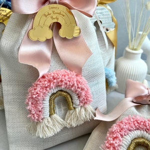 Large Boho Rainbow Macrame Bags ,macrame Gifts Bag, Boho Rainbow Party ...