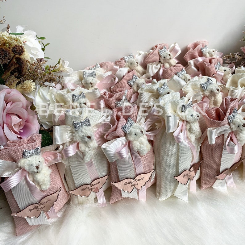 Teddy Bear Sachet Bags Baby Girl Shower Gift Personalized - Etsy