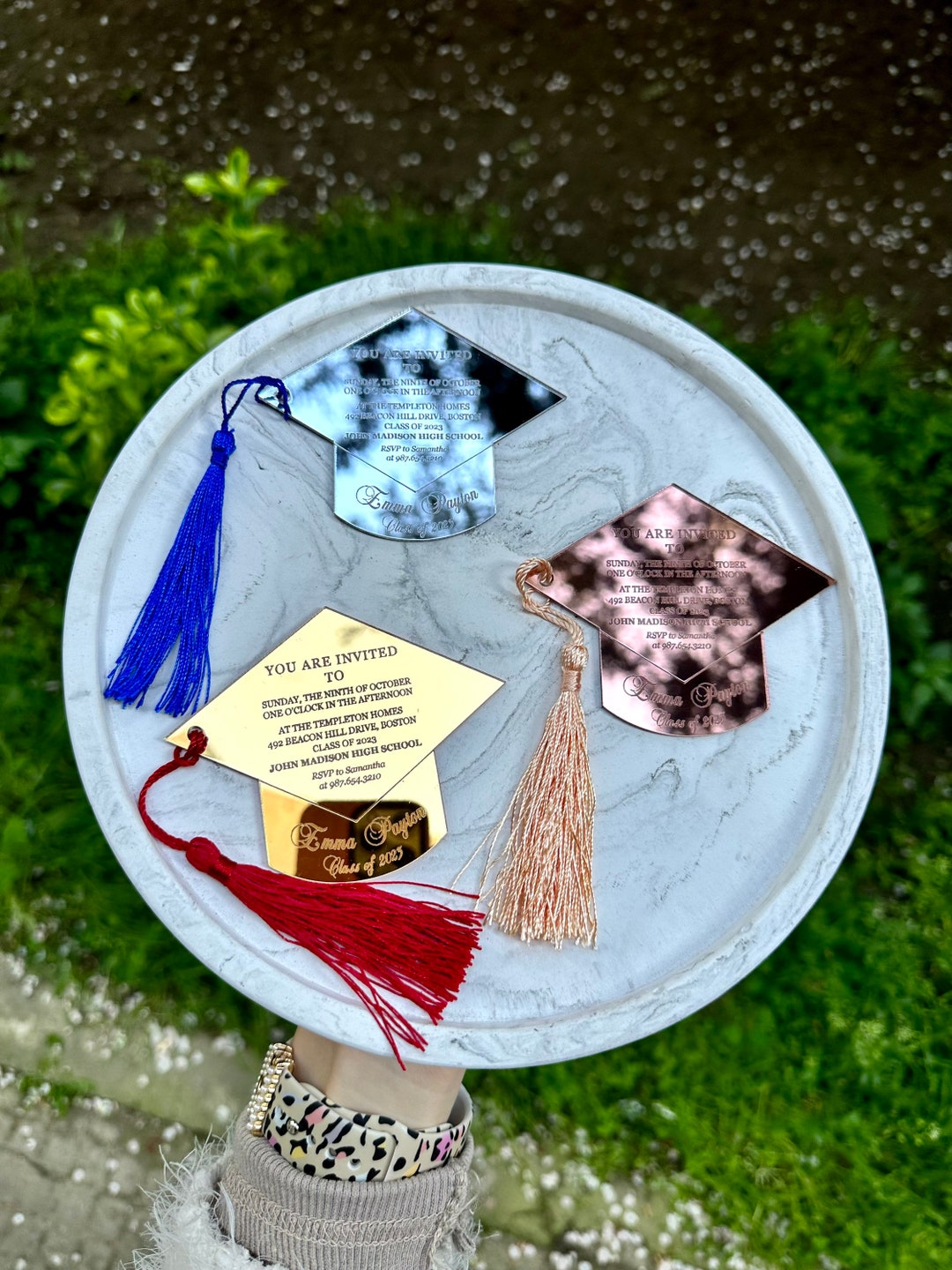 Custom Graduation Invitation Magnet, Graduation Cap, Class of 2024 ...