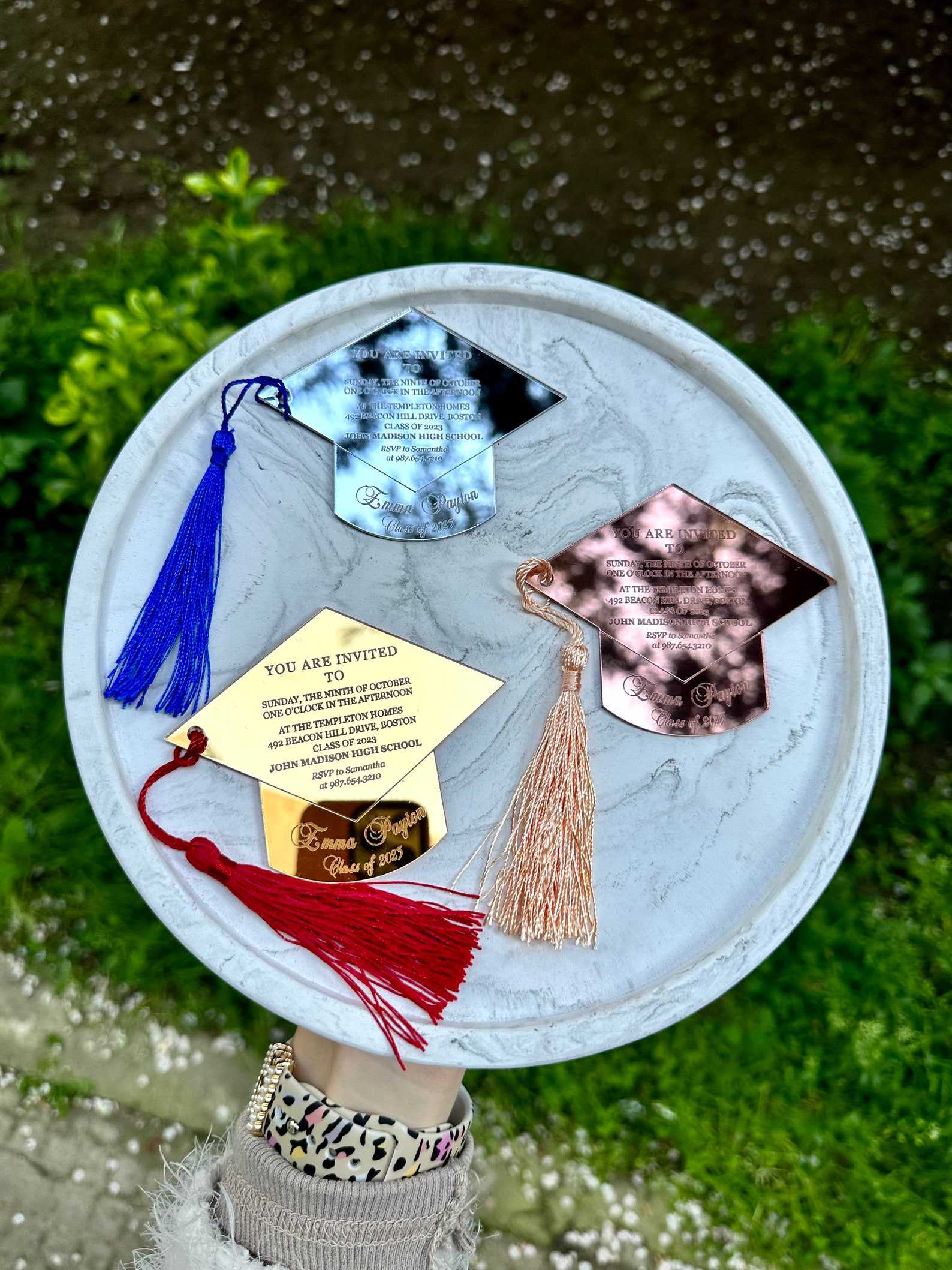 Custom Graduation Invitation Magnet Graduation Cap Class of - Etsy