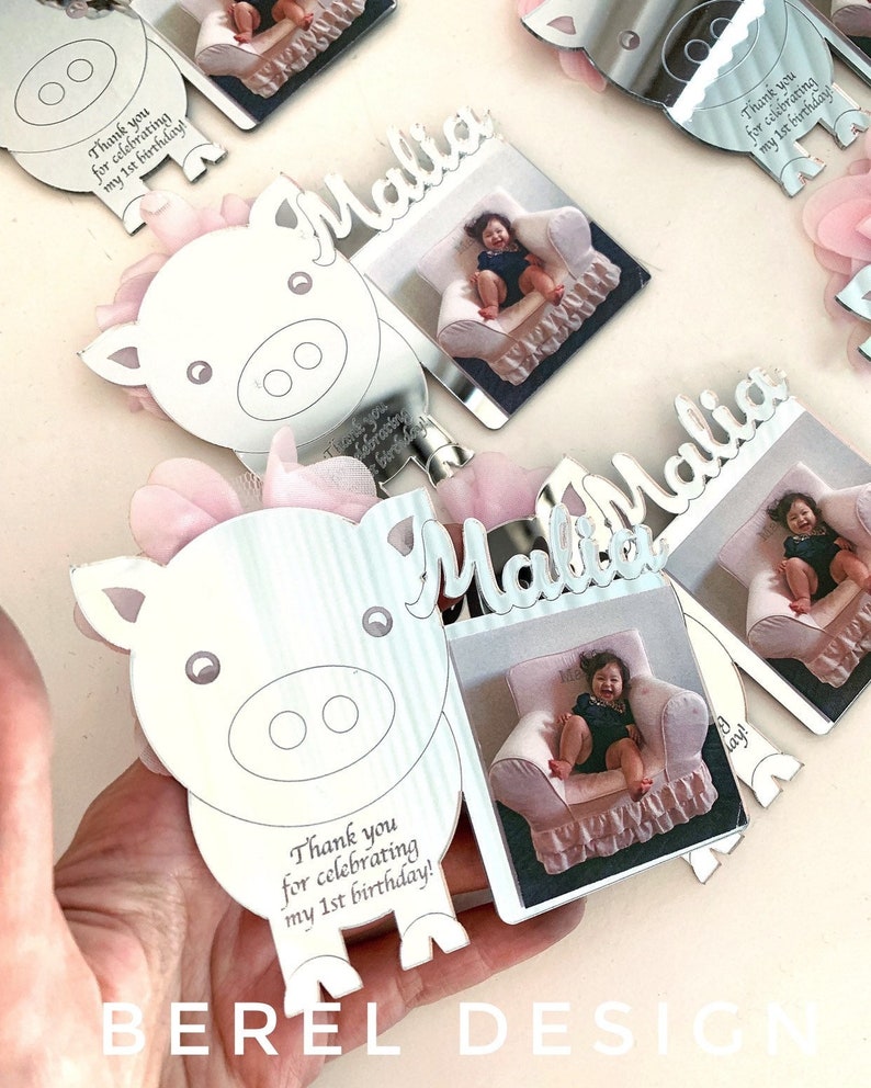 Personalized Piggy Photo Frames Piggy Birthday Theme Piggy - Etsy