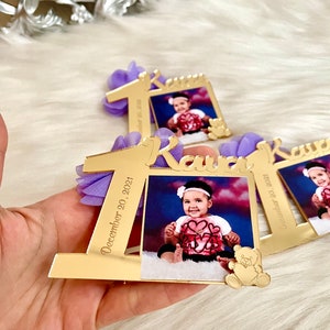Custom Birthday Photo Frame Second Birthday Favors Age 2 | Etsy