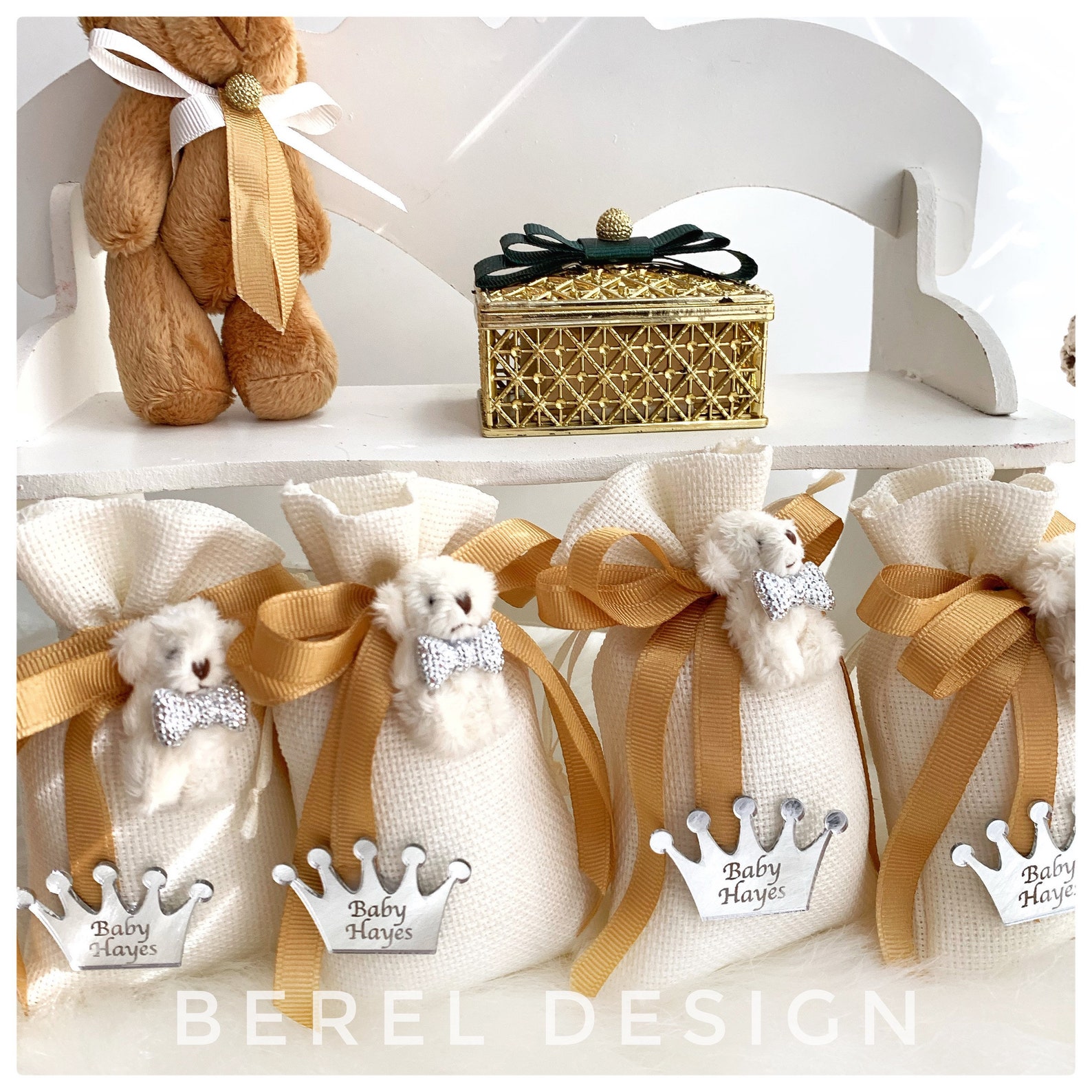 Personalized Gift Teddy Bear Sachet Bags Baby Shower Gifts - Etsy