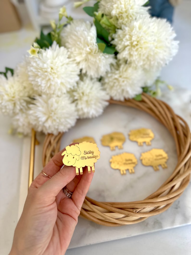 Custom Sheep Tags, Sheep Personalized Gifts, Lamb Birthday, Sheep Baby ...