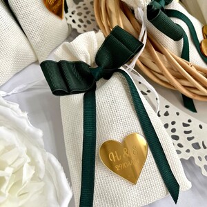 Emerald Green Sachet Bags, Wedding Sachet Bags, Personalized Gift ...