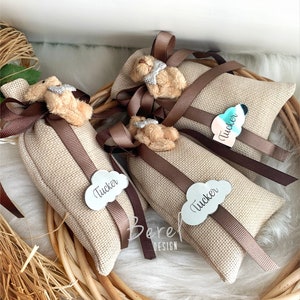 Beige Teddy Bear Sachet Bags, Bear Theme Party, Baby Shower Gifts ...