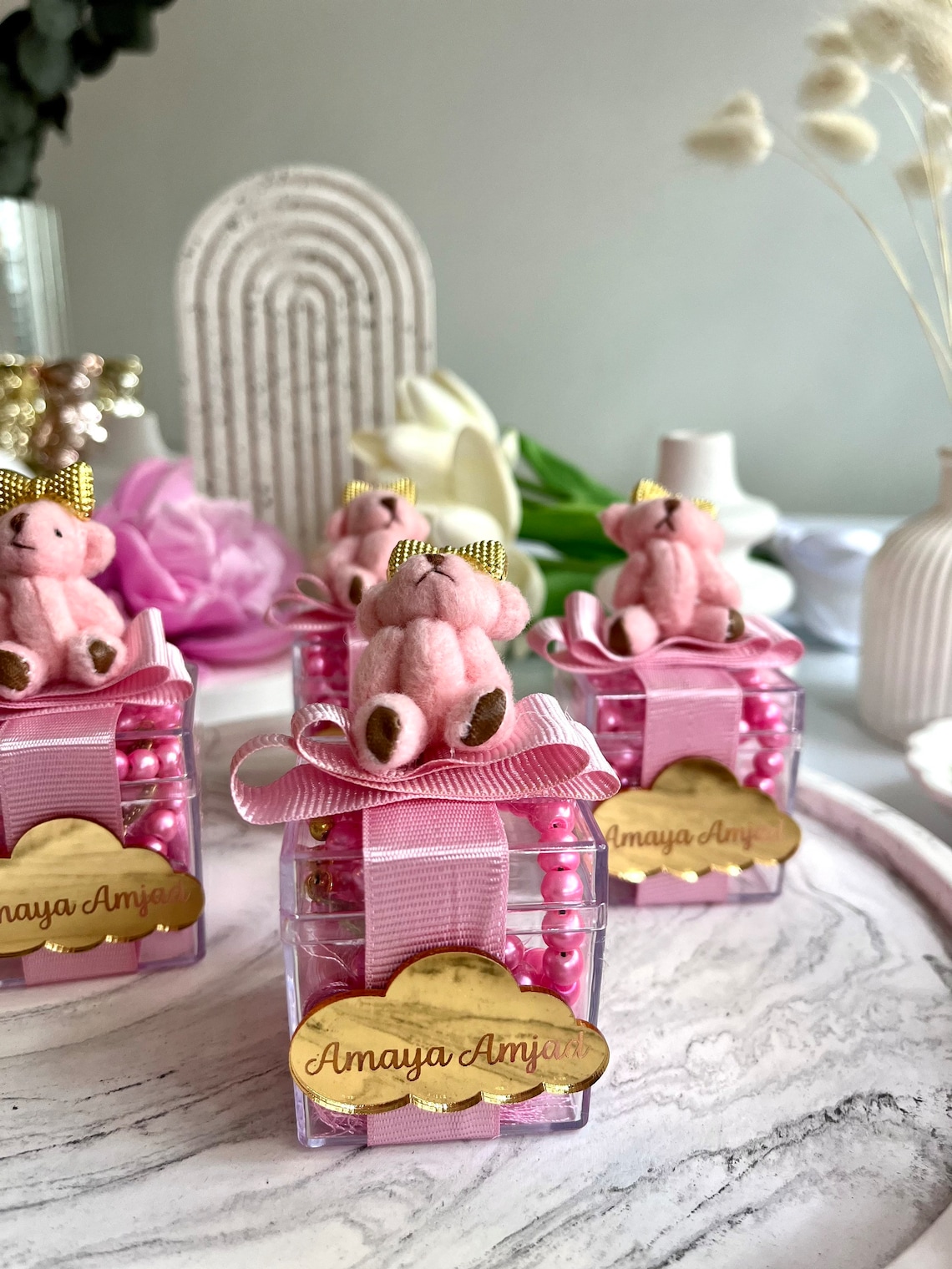 Teddy Bear Tasbih in Box, Muslim Baby Girl Shower, Islamic Baby ...