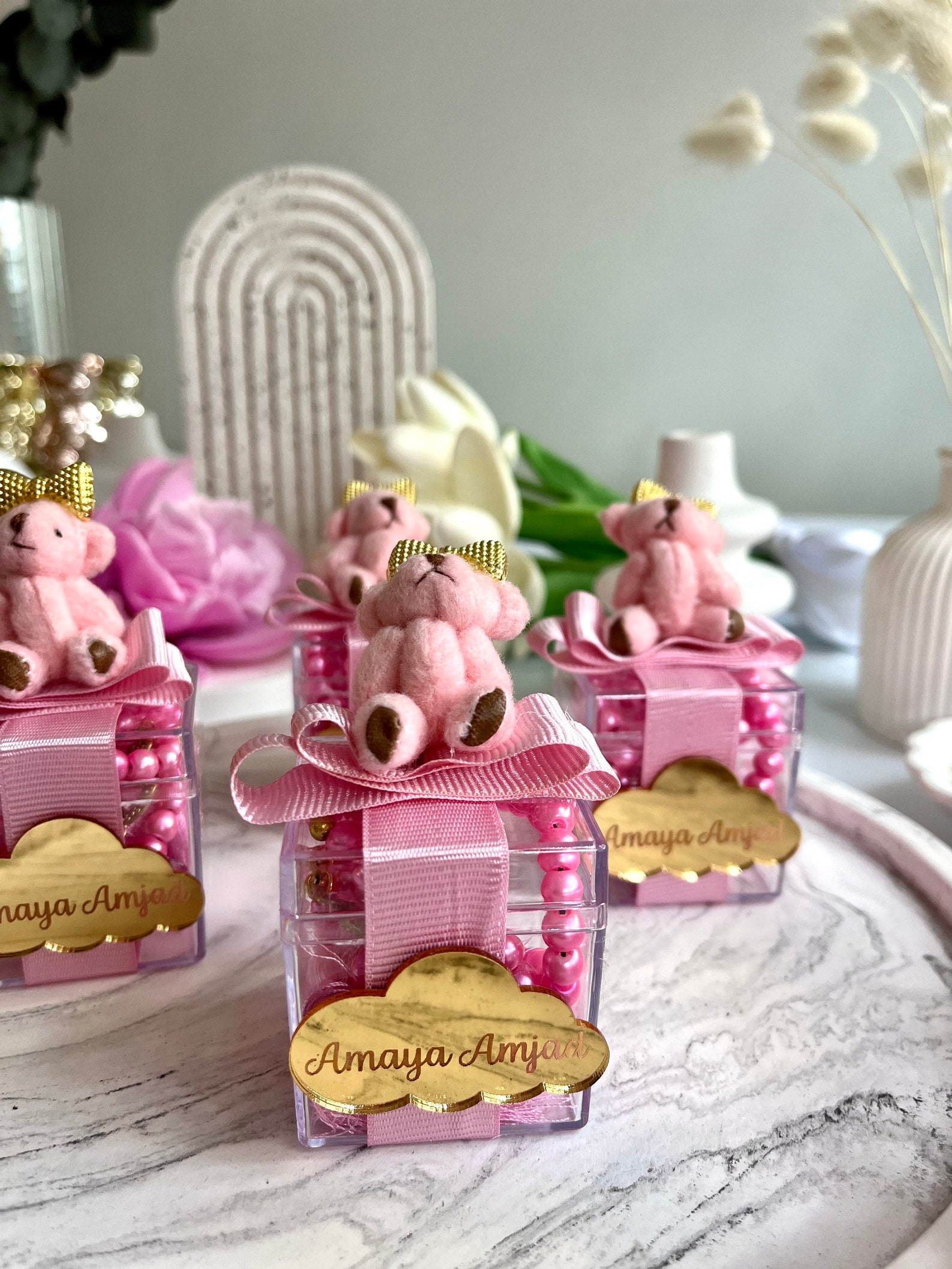 Teddy Bear Tasbih in Box, Muslim Baby Girl Shower, Islamic Baby ...