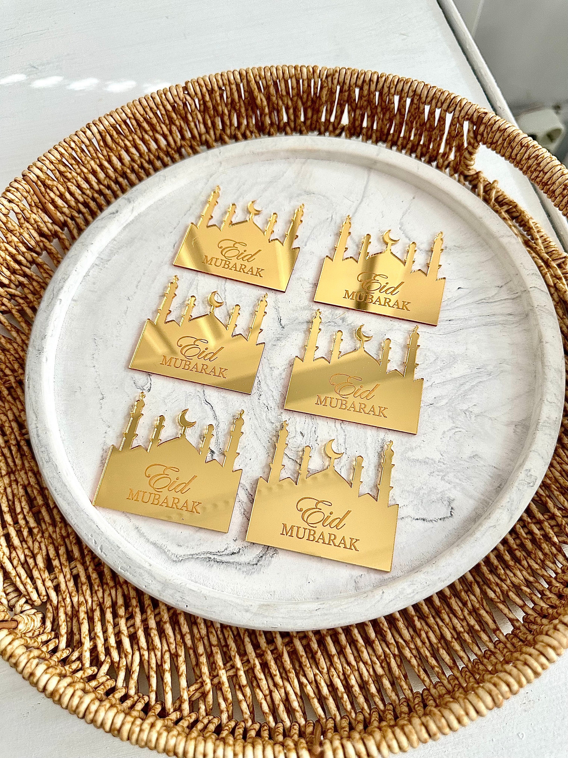 Gold Eid Mubarak Tag, Ramadan Acrylic Label, Eid Mubarak Gift Tag ...