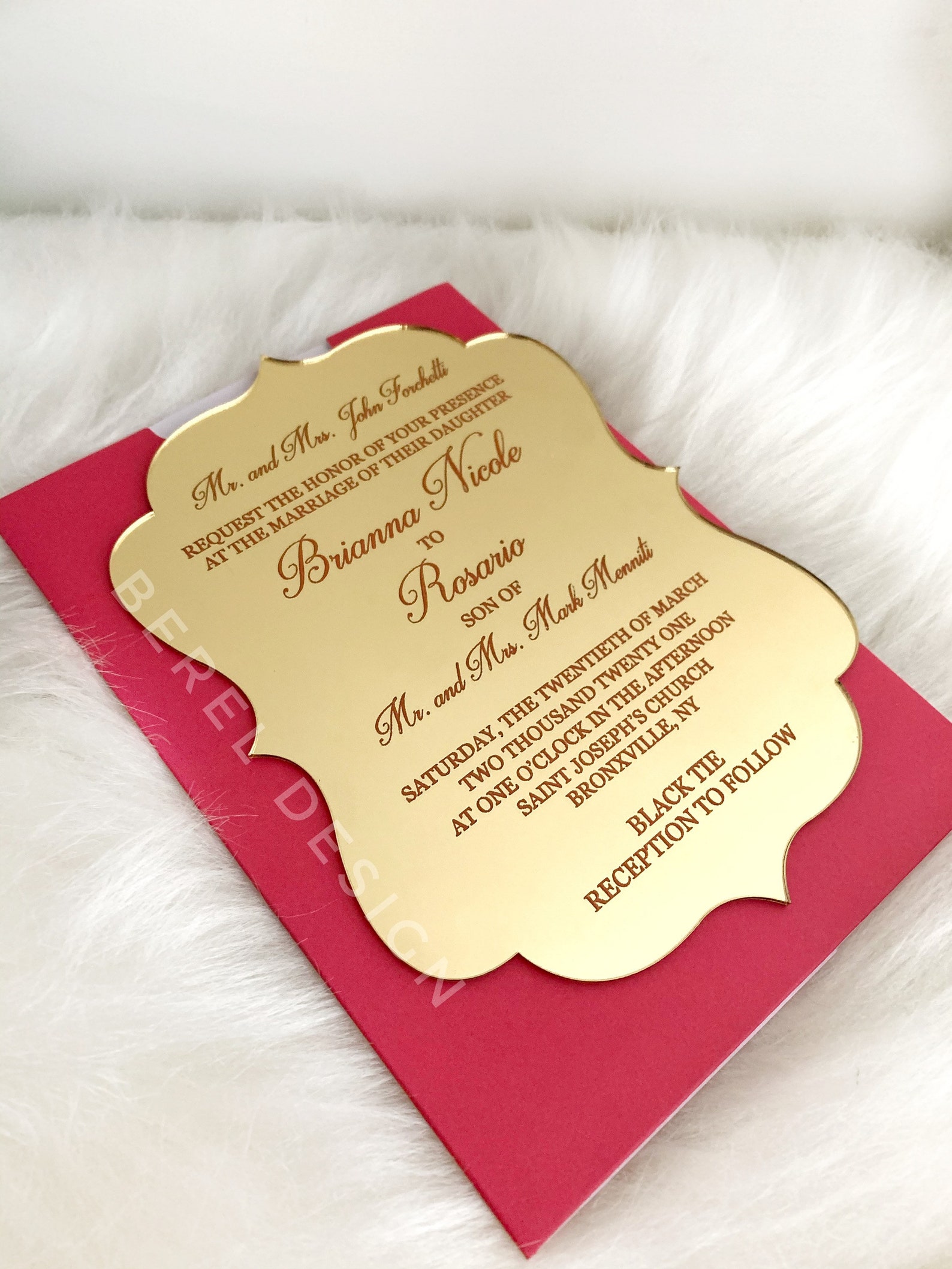 Wedding Acrylic Invitations Wedding Mirror Invitation Sweet - Etsy