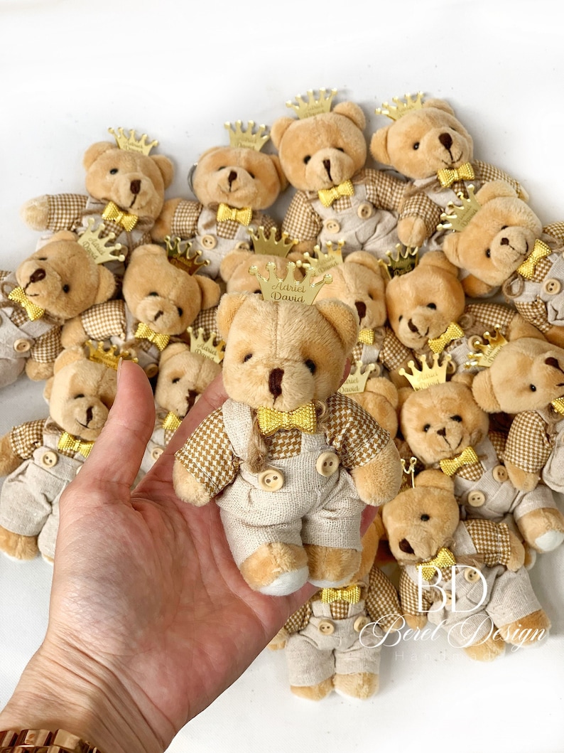 Custom Teddy Bear Baby Shower Favors Teddy Bear Keychain | Etsy