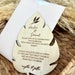 Boheme Wooden Leaf Invitation, Rustic Wedding Card, Wood Save the Date ...