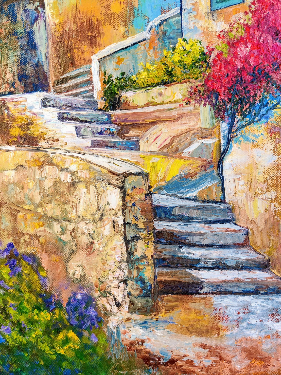 Italian Courtyard. Original Oil Painting on Canvas 14 - Etsy