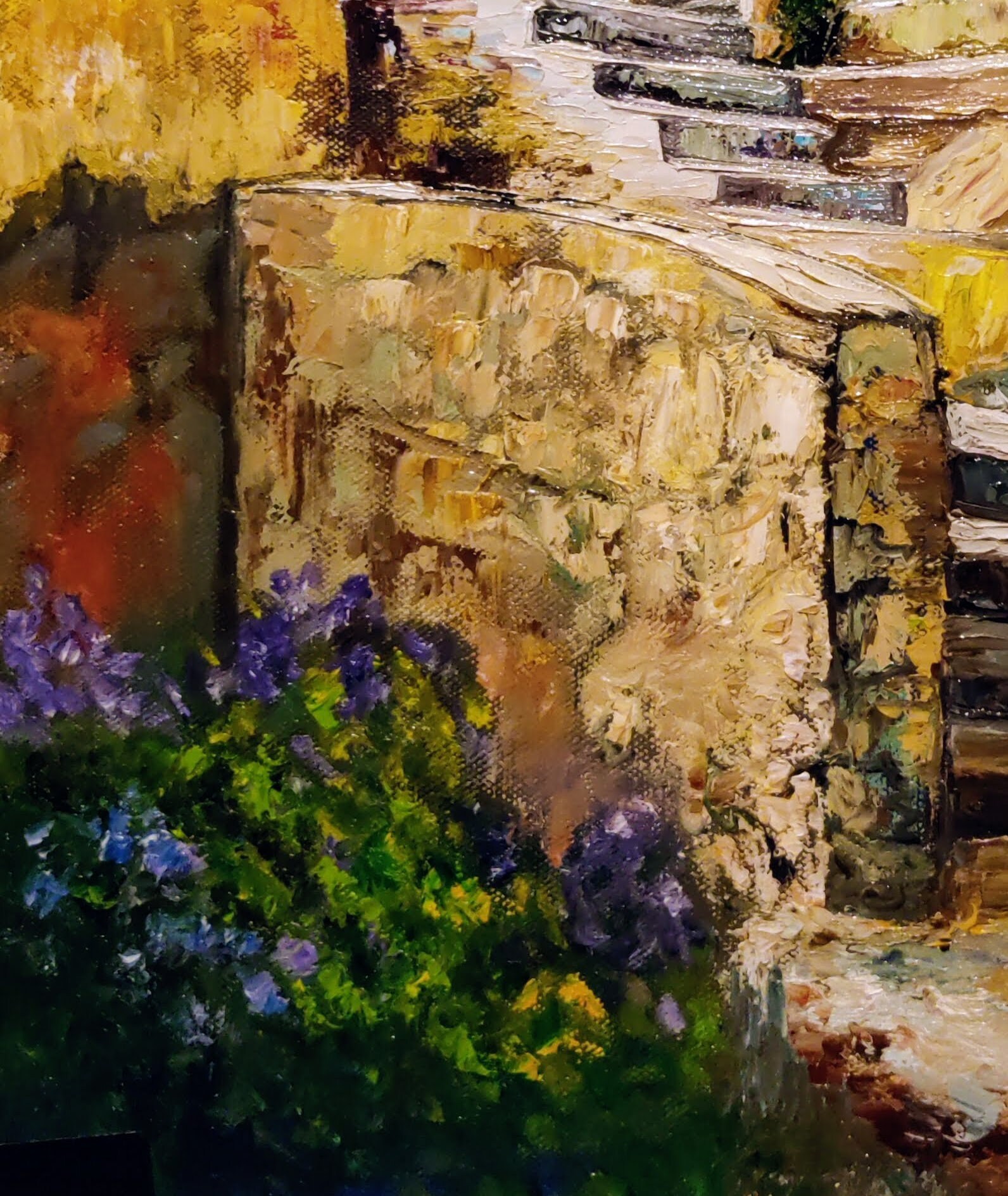 Italian Courtyard. Original Oil Painting on Canvas 14 x18. - Etsy
