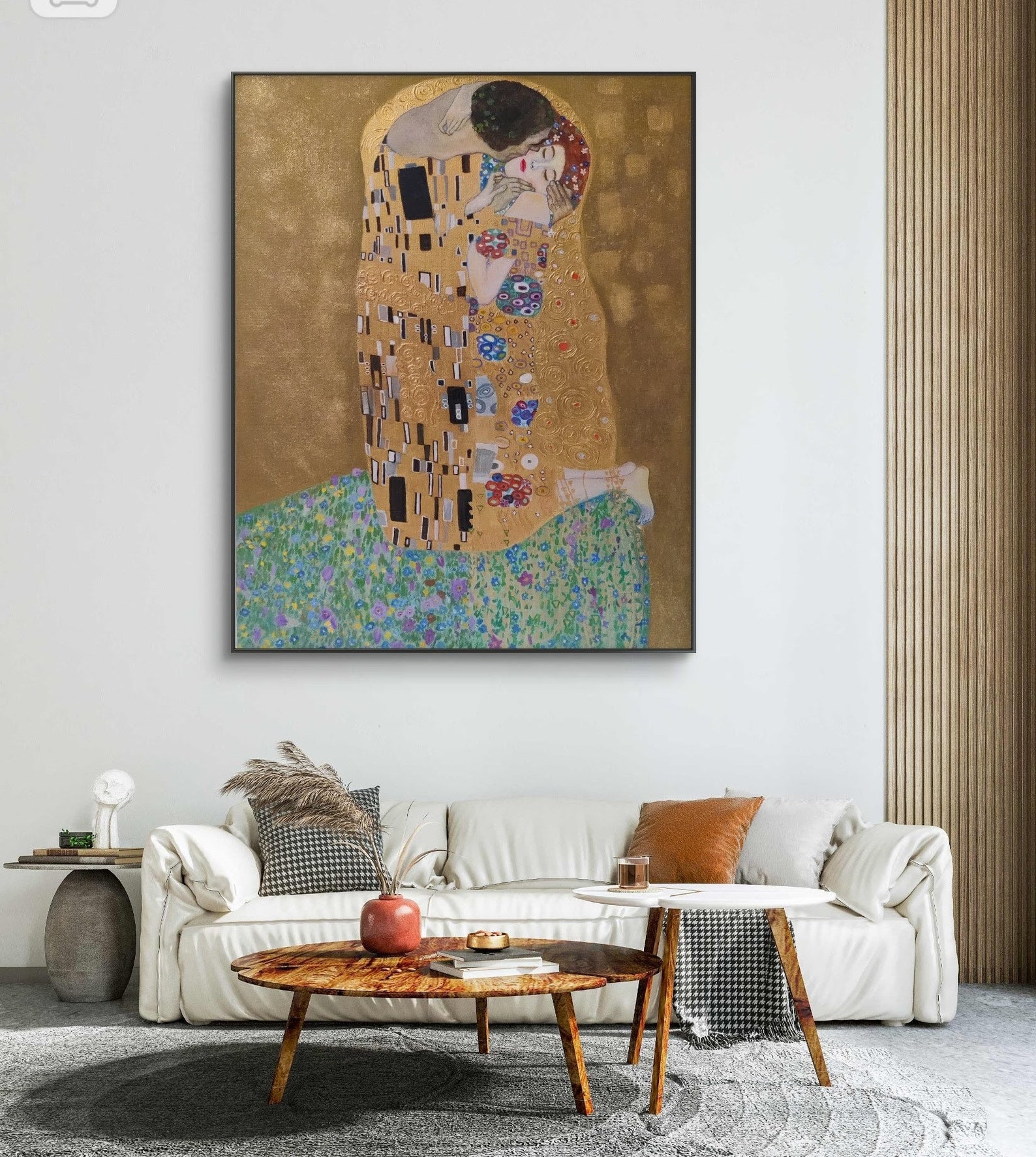 The Kiss - Gustav Klimt, Oil Painting on Canvas 22"x28" Reproduction ...
