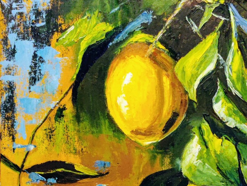 Lemon Tree Oil Original Painting on Canvas Panel - Etsy