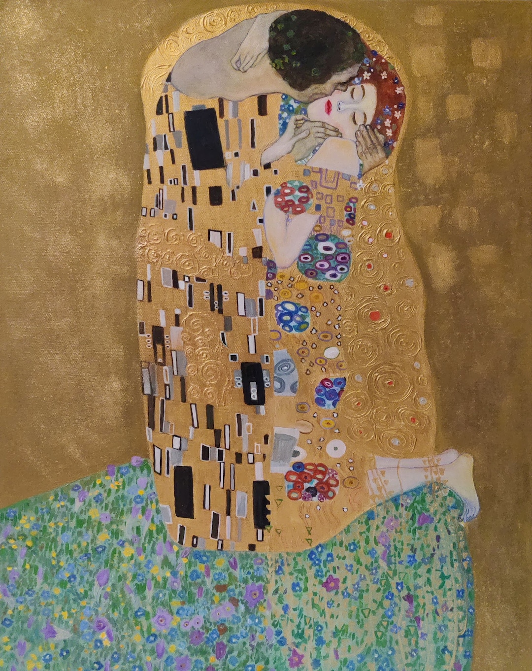 The Kiss - Gustav Klimt, Oil Painting on Canvas 22"x28" Reproduction ...