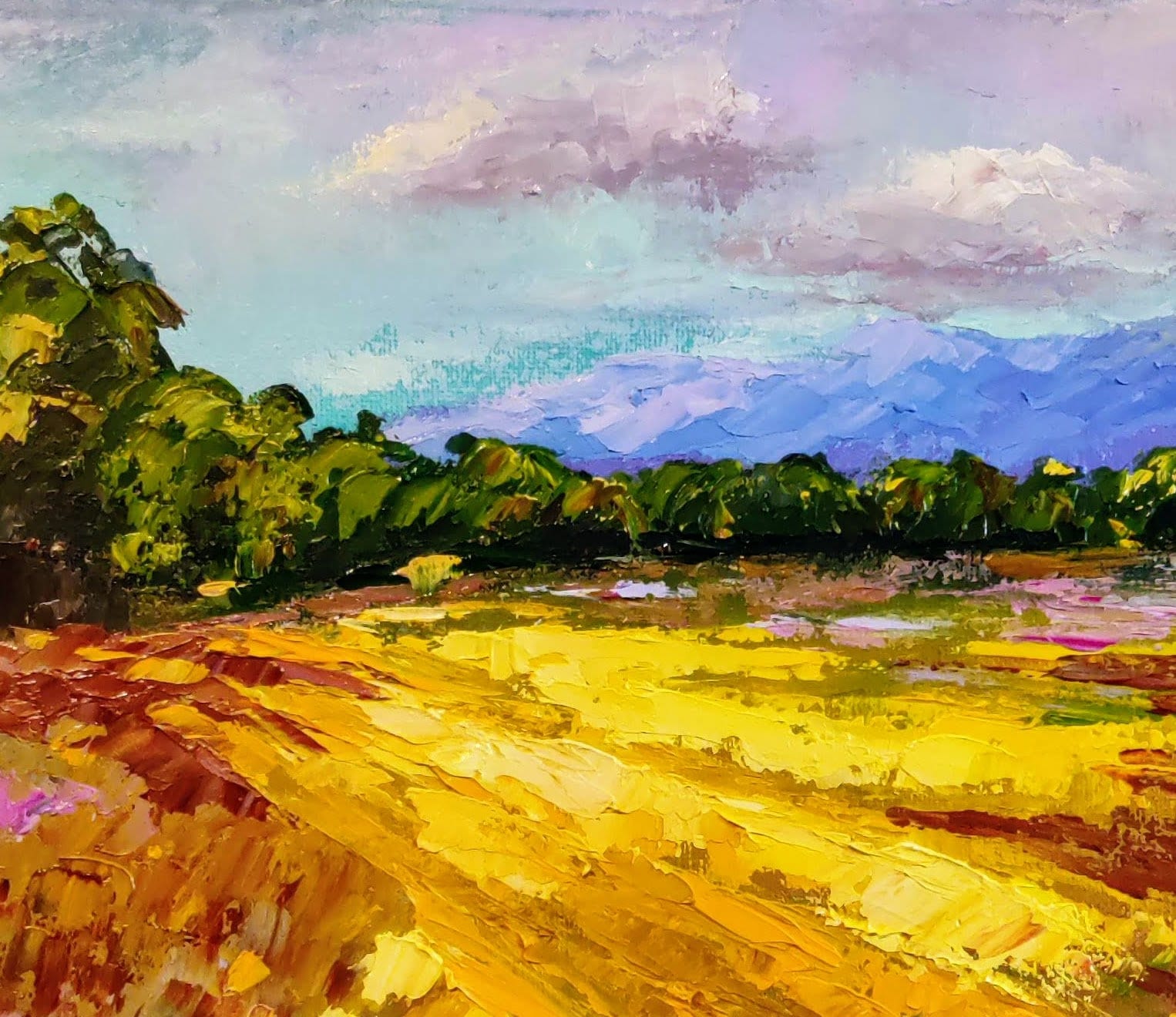 Landscape Painting Farm Wall Art Country Landscape Painting - Etsy