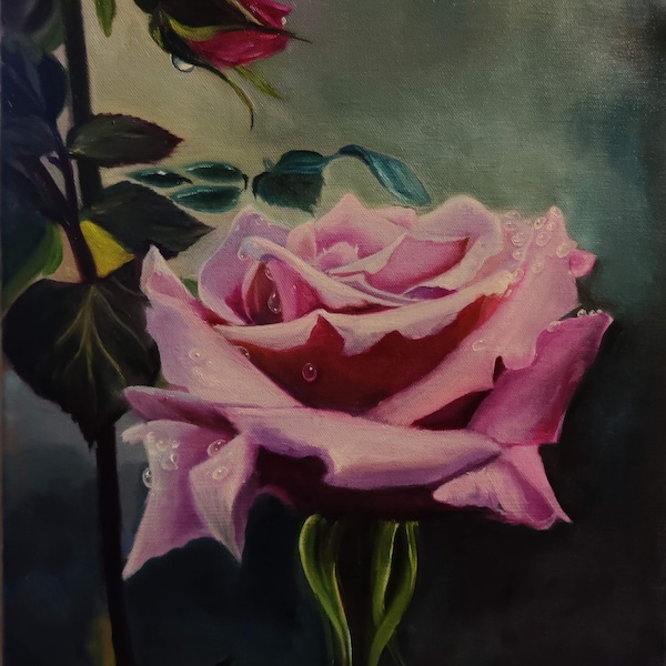 Single Flower Oil Painting - Etsy