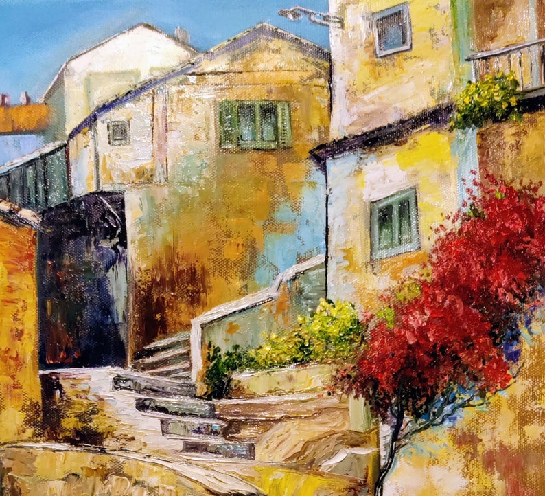 Italian Courtyard. Original Oil Painting on Canvas 14 - Etsy