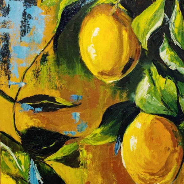 Lemon Painting - Etsy