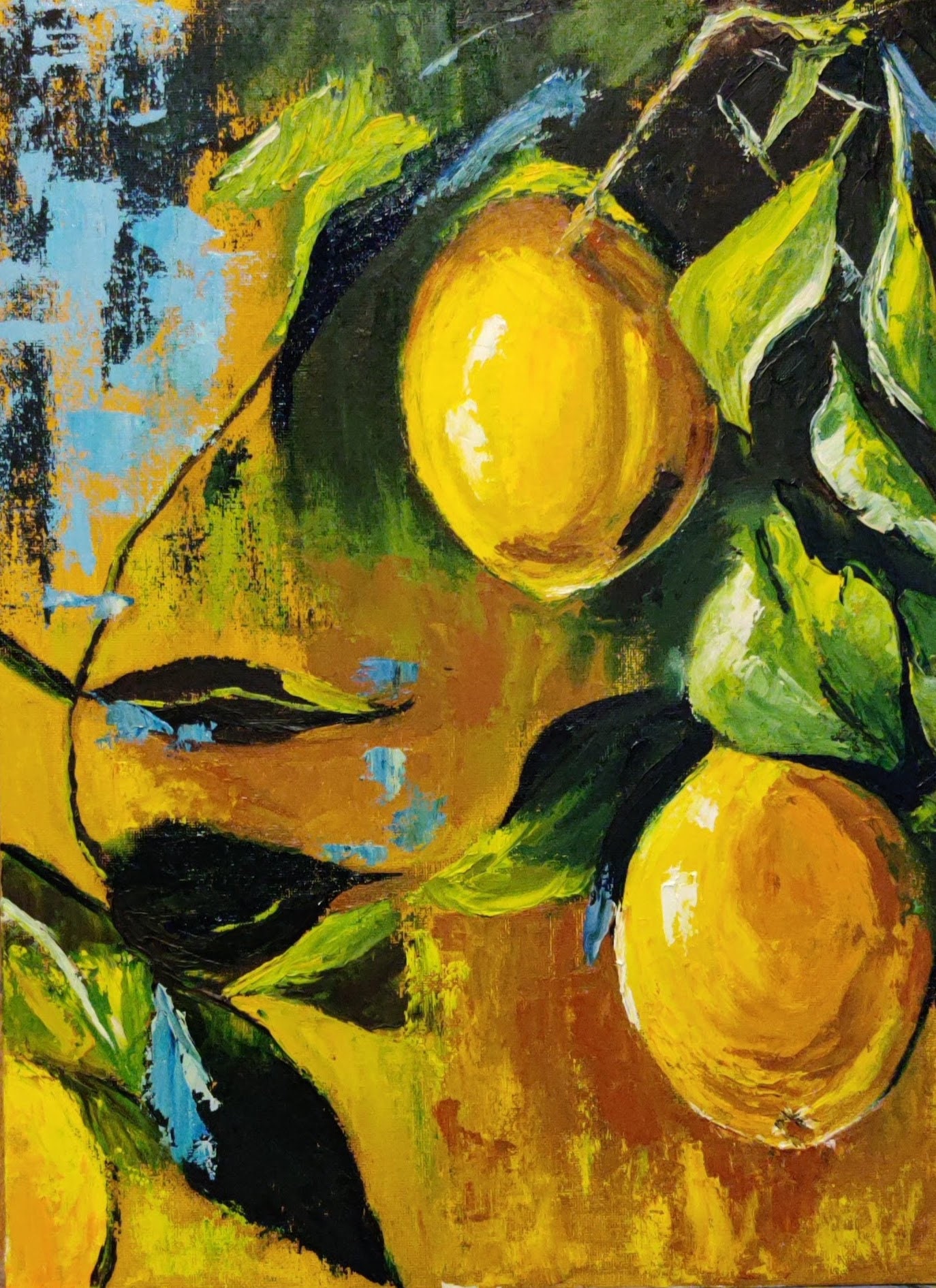 Lemon Tree Oil Original Painting on Canvas Panel - Etsy