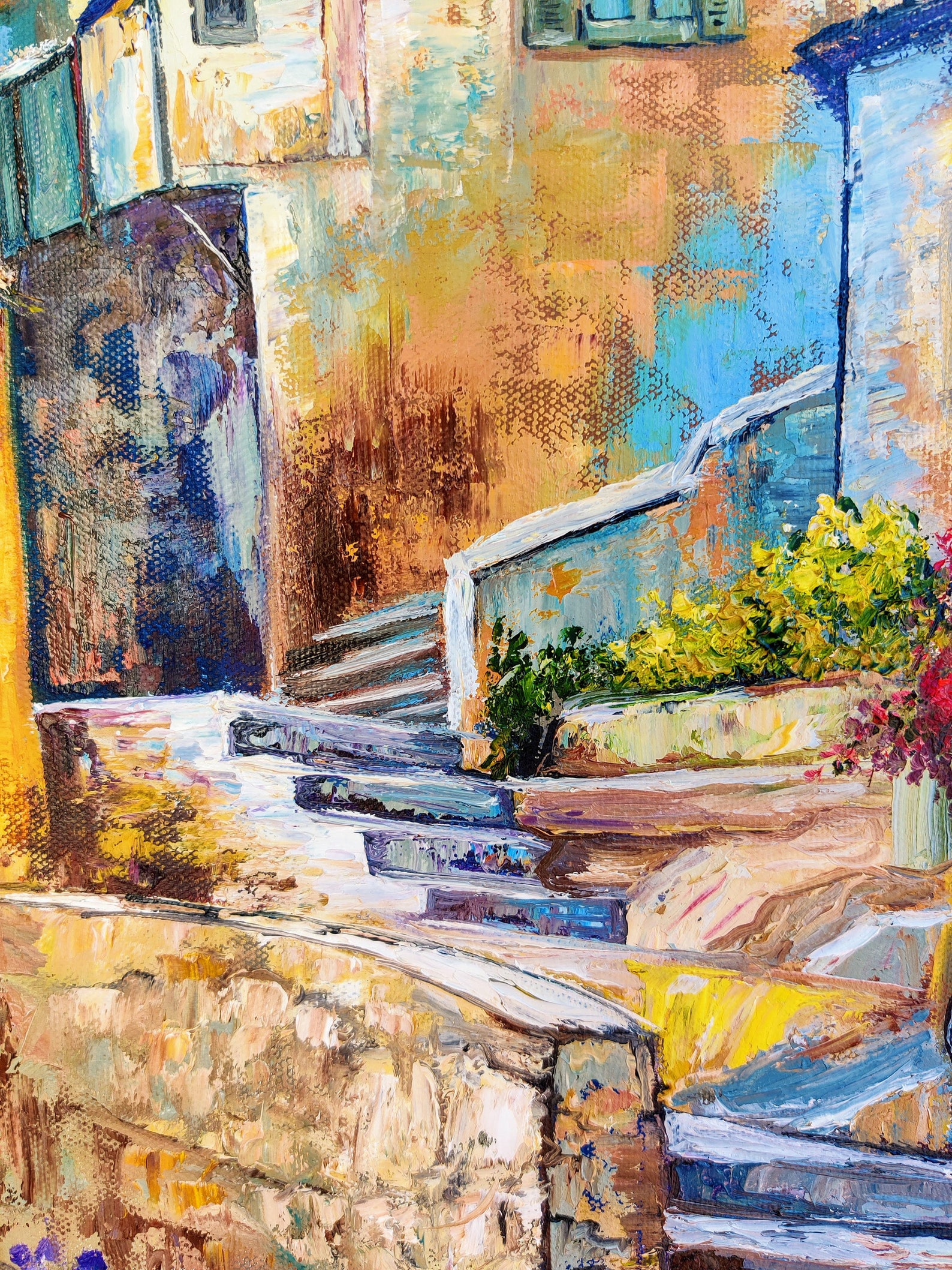 Italian Courtyard. Original Oil Painting on Canvas 14 - Etsy