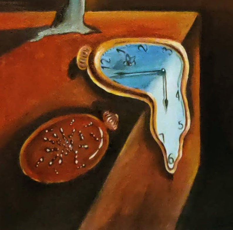Salvador Dali Oil Painting Based on the Persistence of Memory Famous ...
