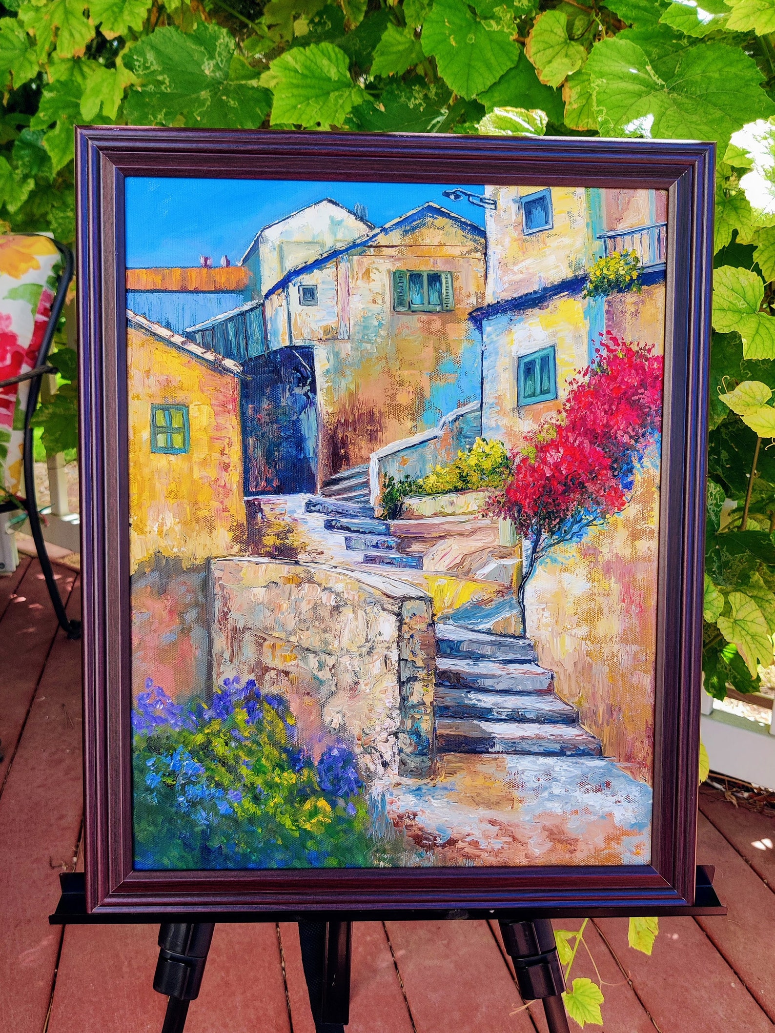 Italian Courtyard. Original Oil Painting on Canvas 14 - Etsy