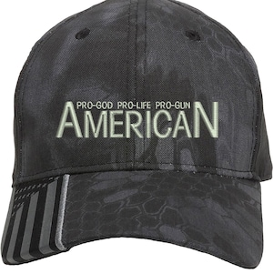 Pro-god Pro-life Pro-gun 1 Color Embroidered Structured Adjustable One ...