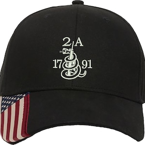 Gun 2A 1791 2nd Amendment Embroidered Baseball One Size Fits All ...