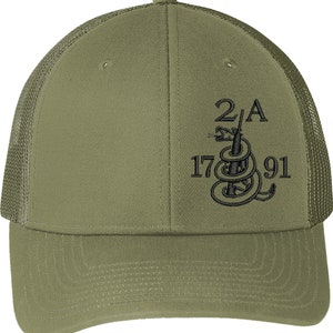 Side Gun 2A 1791 2nd Amendment Embroidered Baseball One Size Fits All ...