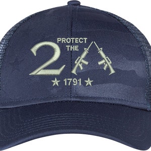 Protect the 2nd Amendment 1791 Embroidered Baseball One Size Fits All ...