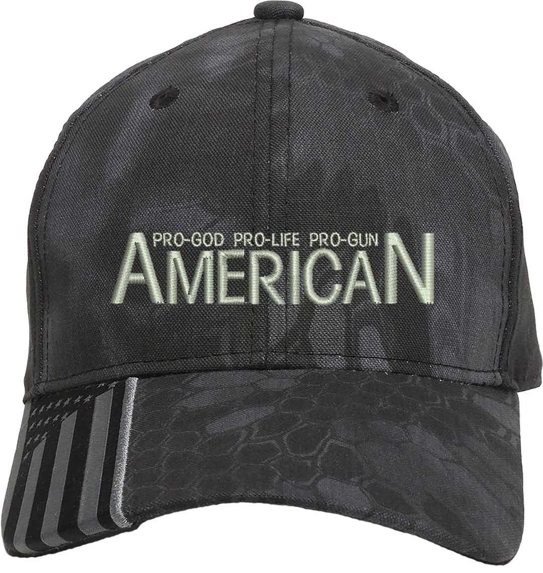 Pro-god Pro-life Pro-gun 1 Color Embroidered Structured Adjustable One ...