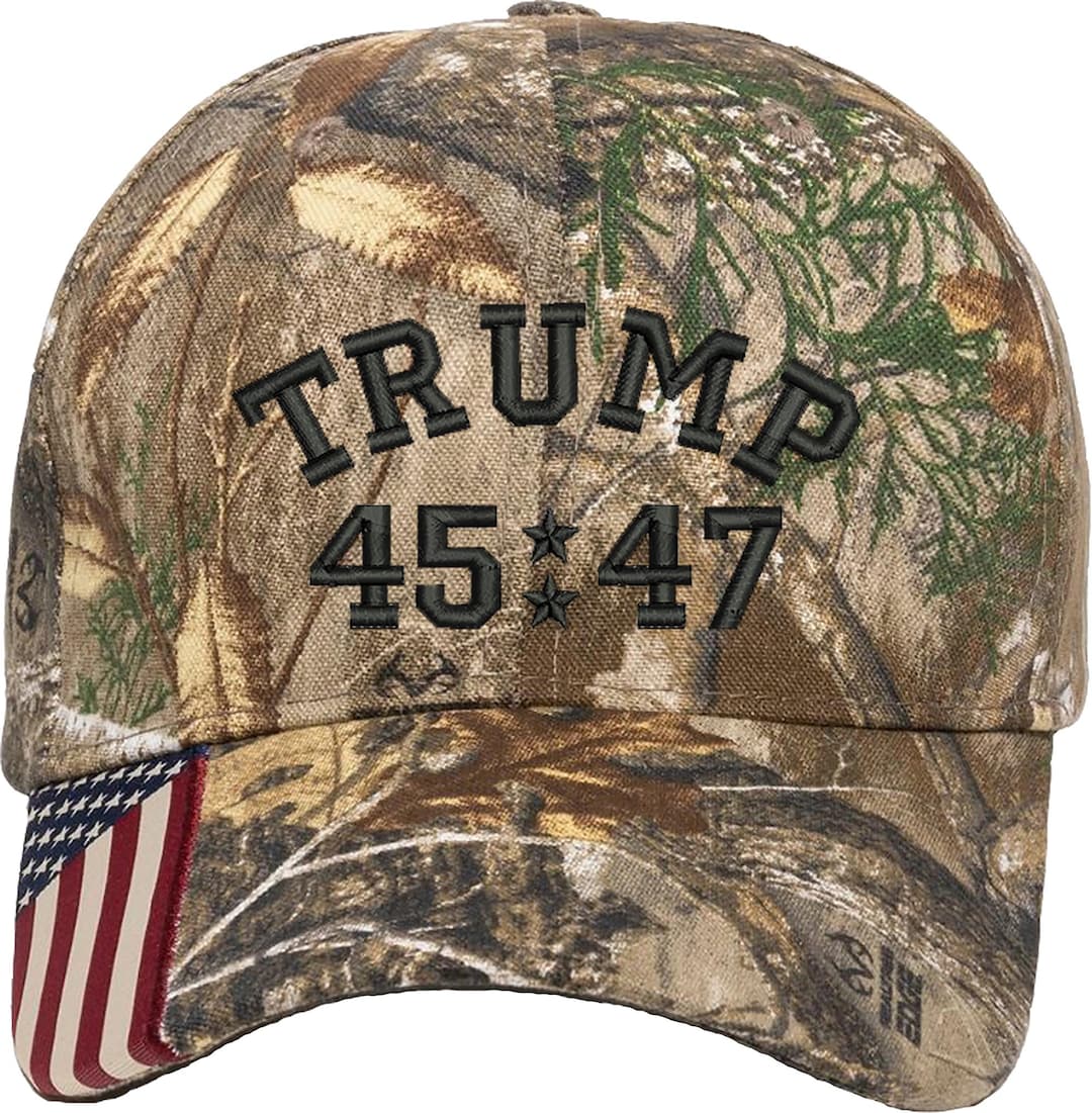 Trump 45/47 Embroidered Camo Structured Adjustable One Size Fits All ...