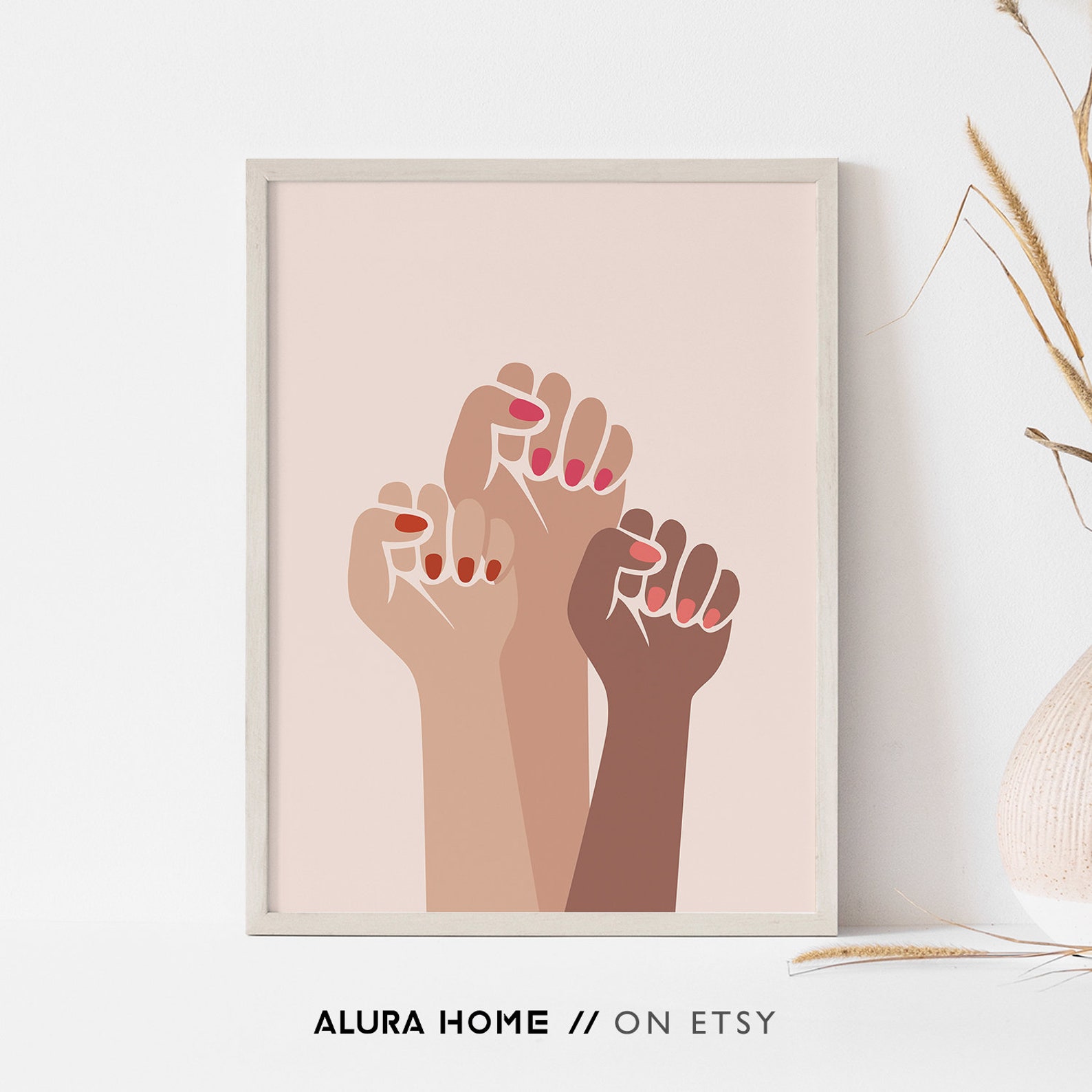 Girl Power Print Feminist Poster Feminist Wall Art Strong - Etsy