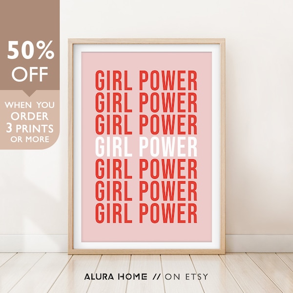 Girl Power Wall Art Etsy