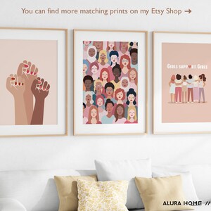 Girl Power Print Feminist Poster Feminist Wall Art Strong - Etsy