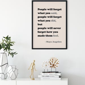 Maya Angelou Quote, Motivational Quote, People Will Forget What You ...
