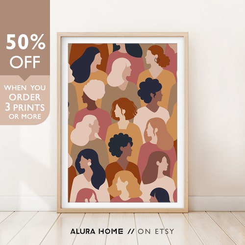Girl Power Print Feminist Poster Feminist Wall Art Strong Etsy