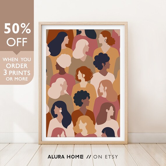 Art & Collectibles Feminism Art Women Empowerment Wall Art Feminist ...