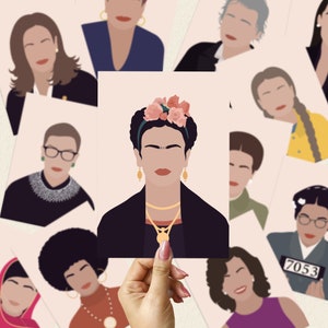 Set Feminist Icon, Set of 12 Female Activists Prints, Influential Women ...