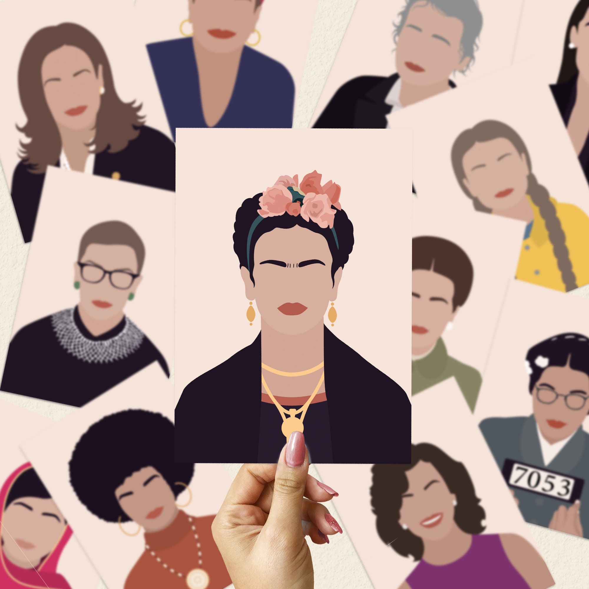 Set Feminist Icon, Set of 12 Female Activists Prints, Influential Women ...