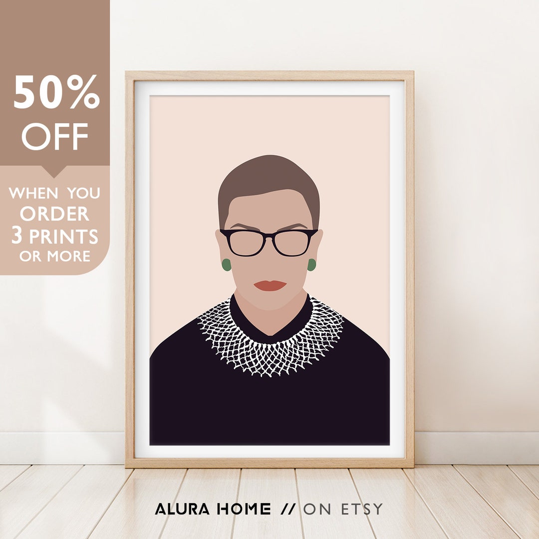 Ruth Bader Ginsburg Print, Feminist Print, Ruth Bader Print, Feminist ...