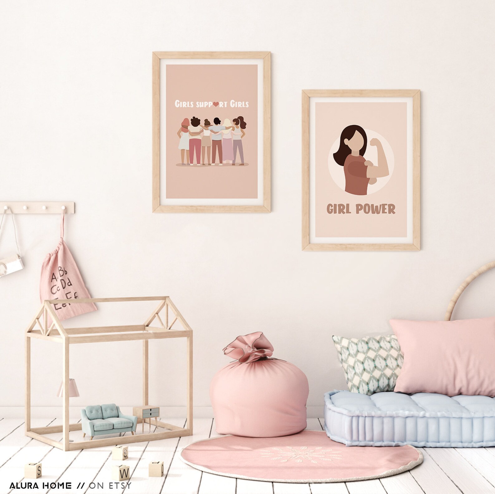 Girls Support Girls Print Feminist Poster Feminist Wall Art | Etsy