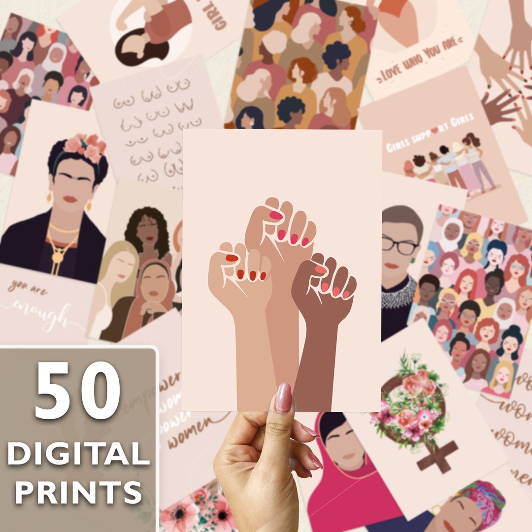 Feminist Prints Set, Collage Kit, Gallery Wall Set, Feminist Wall ...