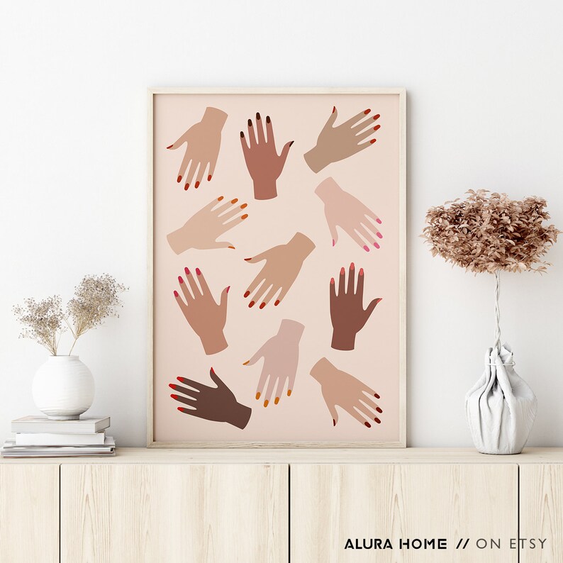 Girl Power Print Feminist Poster Feminist Wall Art Strong Etsy